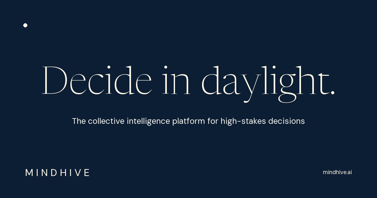 Mindhive. Collective intelligence platform for strategy and decisions